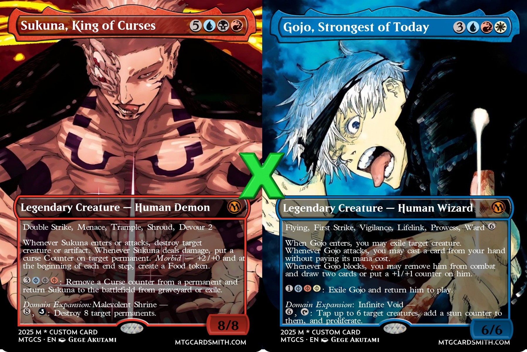 Custom MTG: 👹Sukuna x Gojo🪬 – Thresholds of Transformation